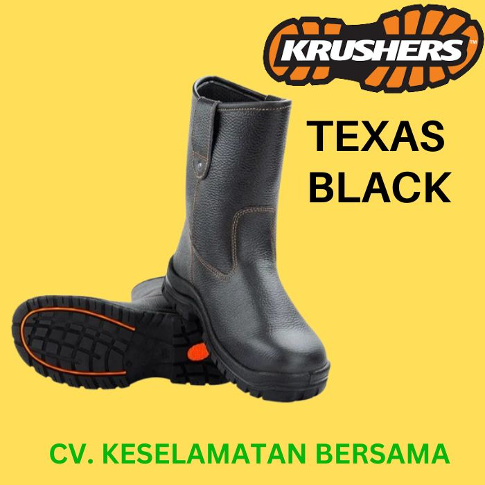 Jual Sepatu Safety Krushers Texas Black Sepatu Proyek Krusher Tinggi ...