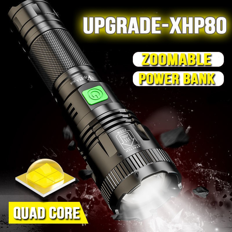 Jual Senter T8 LED-XPE Sorot Super Terang Baterai 18650 Glare Zoom Outdoor / Lampu Senter LED ...