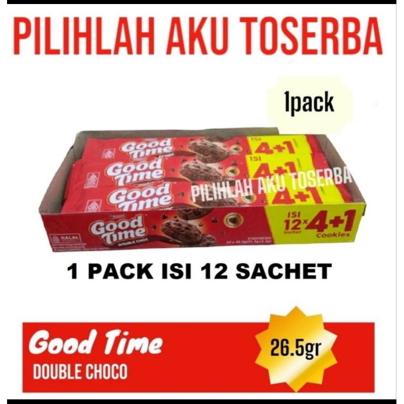 Jual 1 box biskuit good time cookies double jumbo isi 12 pcs | Shopee ...