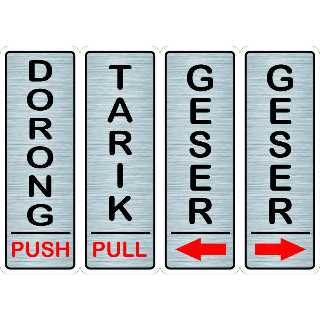Jual STIKER VINYL PUSH & PULL, DORONG TARIK, GESER (DIJUAL SEPASANG ...