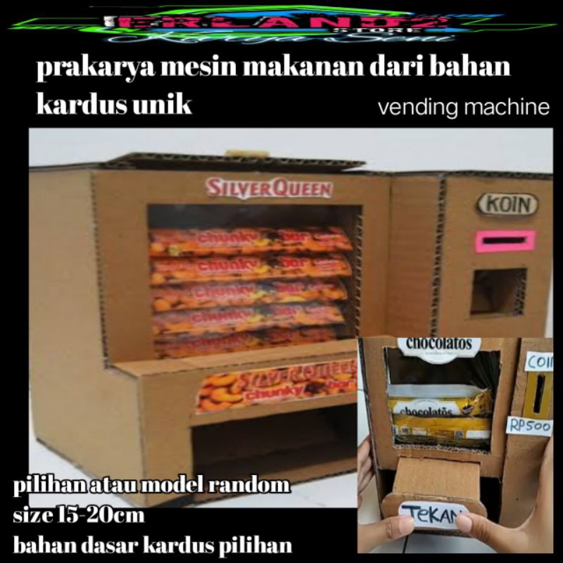 Jual prakarya mesin makanan vending machine dari kardus | Shopee Indonesia