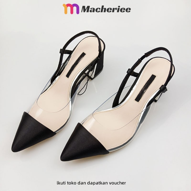 Jual ZR sepatu heeled vinyl slingback za05014 | Shopee Indonesia