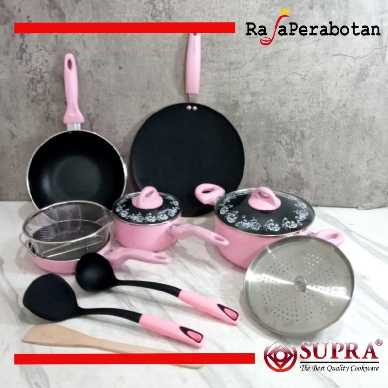 Jual SUPRA Panci Set 12 Pcs SUPRA Rosemary Premium Cookware Set SUPRA ...