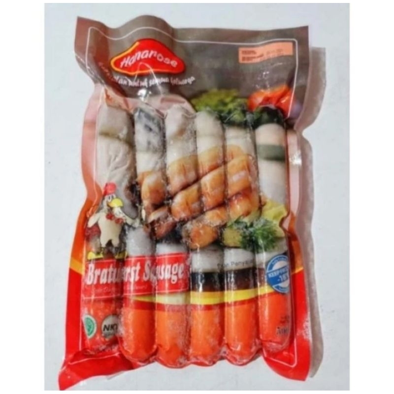 Jual Sosis Sapi Hanarose Bratwurst 500gr isi 12 Pcs | Shopee Indonesia