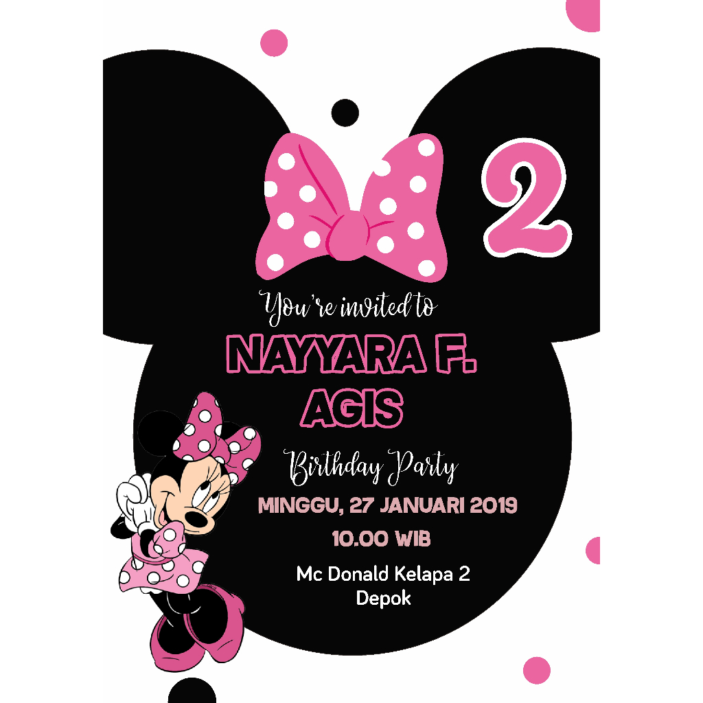 Jual Undangan DIgital Ulang Tahun Tema Mickey Mouse | Shopee Indonesia