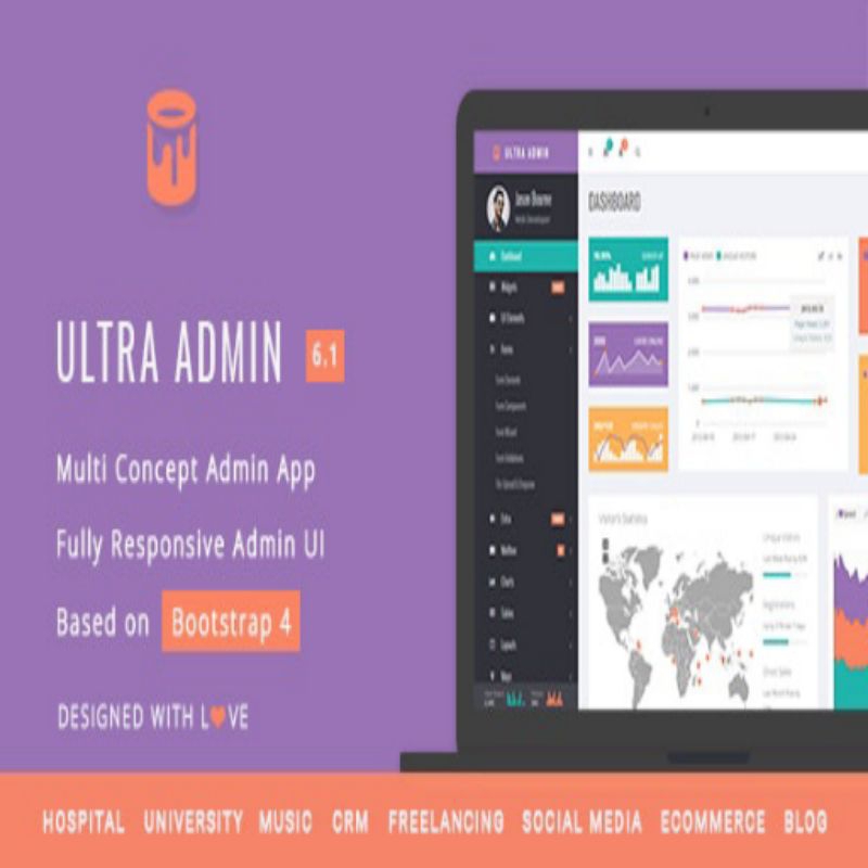 Jual ULTRA - Admin Multi Concept Admin Web App With Bootstrap | Shopee Indonesia