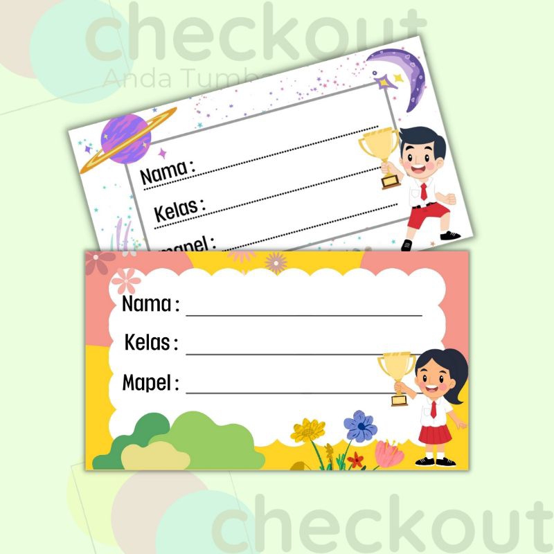 Jual 20 BIJI - Stiker Mapel Aesthetic Karakter Kartun Lucu Elegan ...