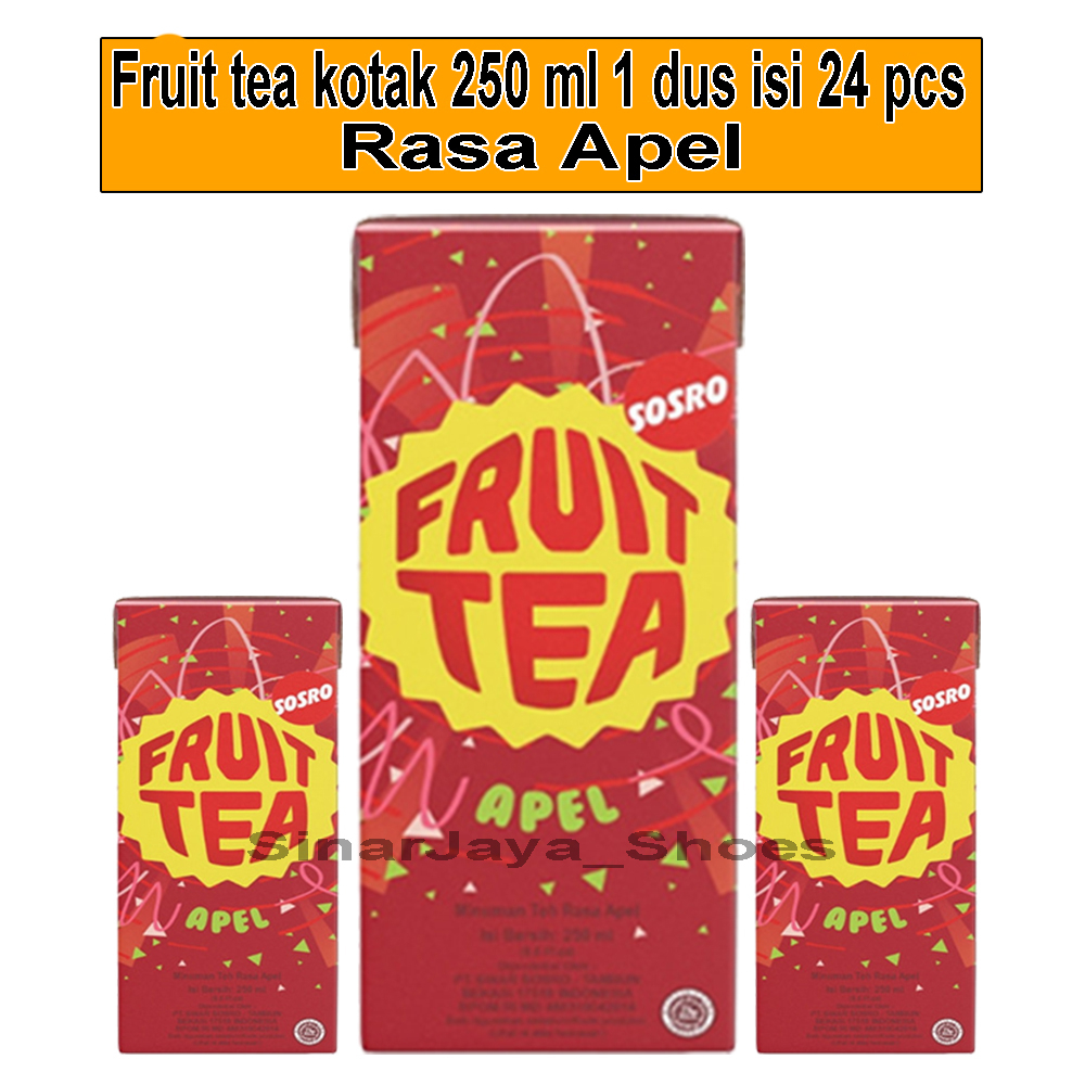 Jual Fruit Tea Sosro Kotak Apel 250 ml 1 dus isi 24 pcs | Shopee Indonesia
