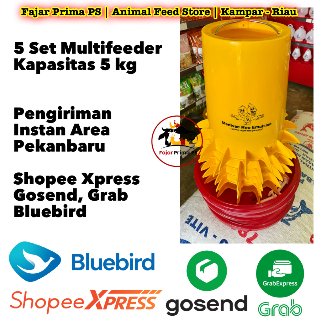 Jual 5 set Multifeeder 5 kg Tempat Ransum Ayam atau Tempat Pakan Ayam ...