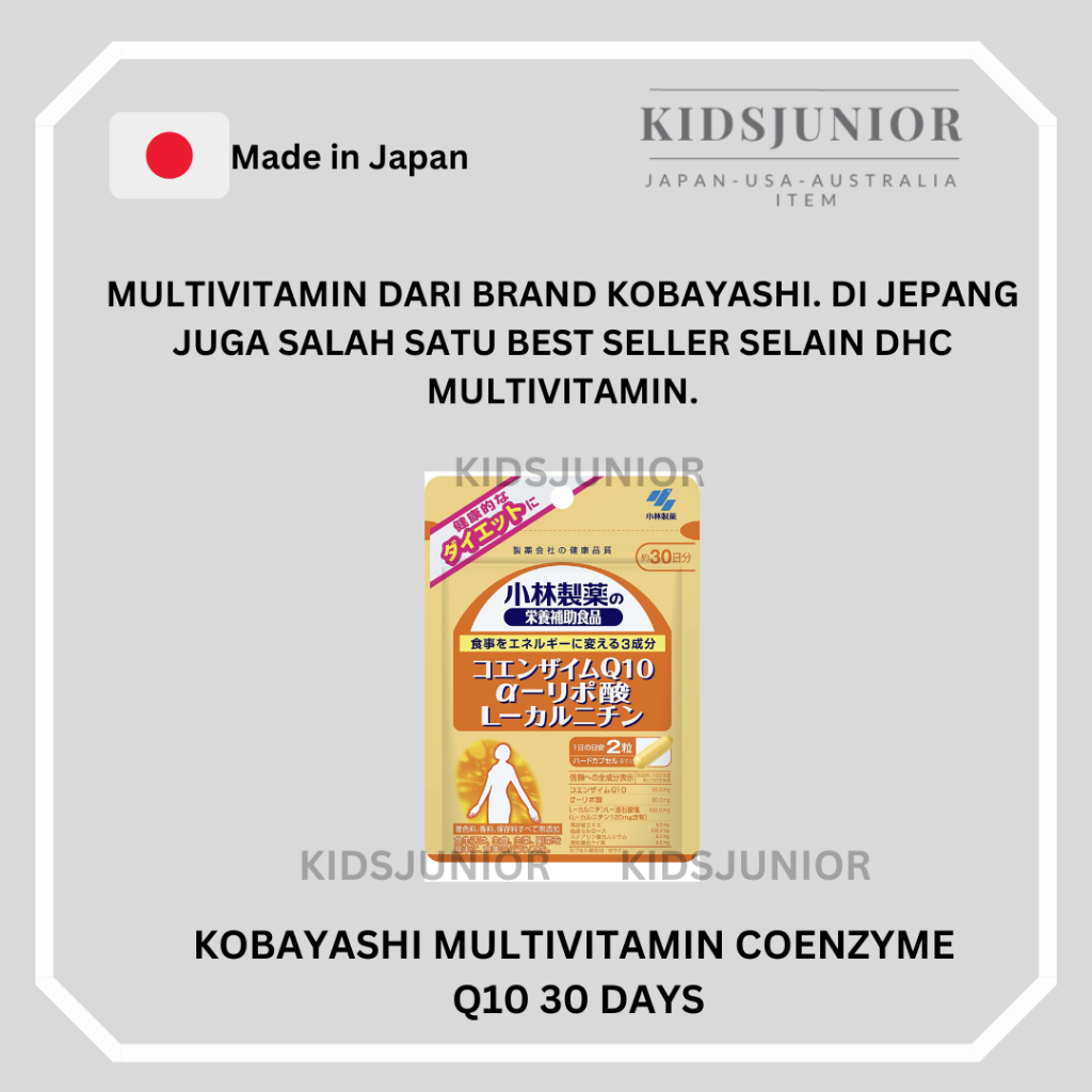 Jual Multivitamin kobayashi coenzyme Q10 30 days original Japan ...