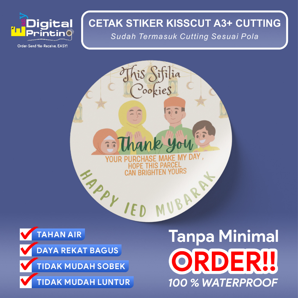 Jual [PNC VYNIL] Cetak Stiker Vinyl Tahan Air A3+ Cutting Custom ...