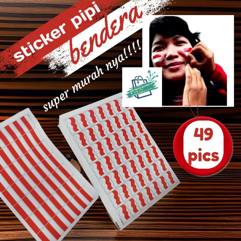 Jual (49 pics) sticker pipi, sticker pipi bendera merah putih,aksesoris ...