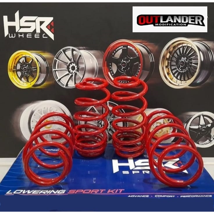 Jual PER MOBIL CEPER LOWERING KIT WARNA MERAH UNTUK HONDA BRIO JAZZ ...