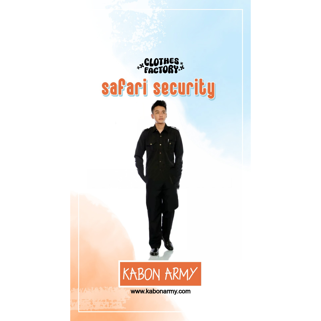 Jual BAJU SAFARI SERAGAM SECURITY LENGAN PANJANG/ SUPIR | Shopee Indonesia