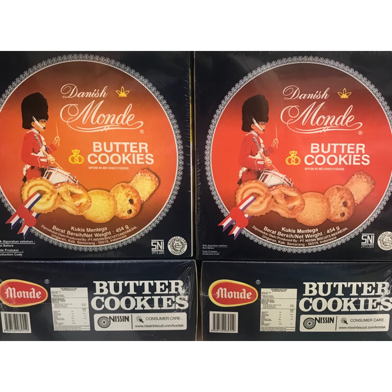Jual MONDE BUTTER COOKIES 454GRAM (dengan Kaleng) | Shopee Indonesia