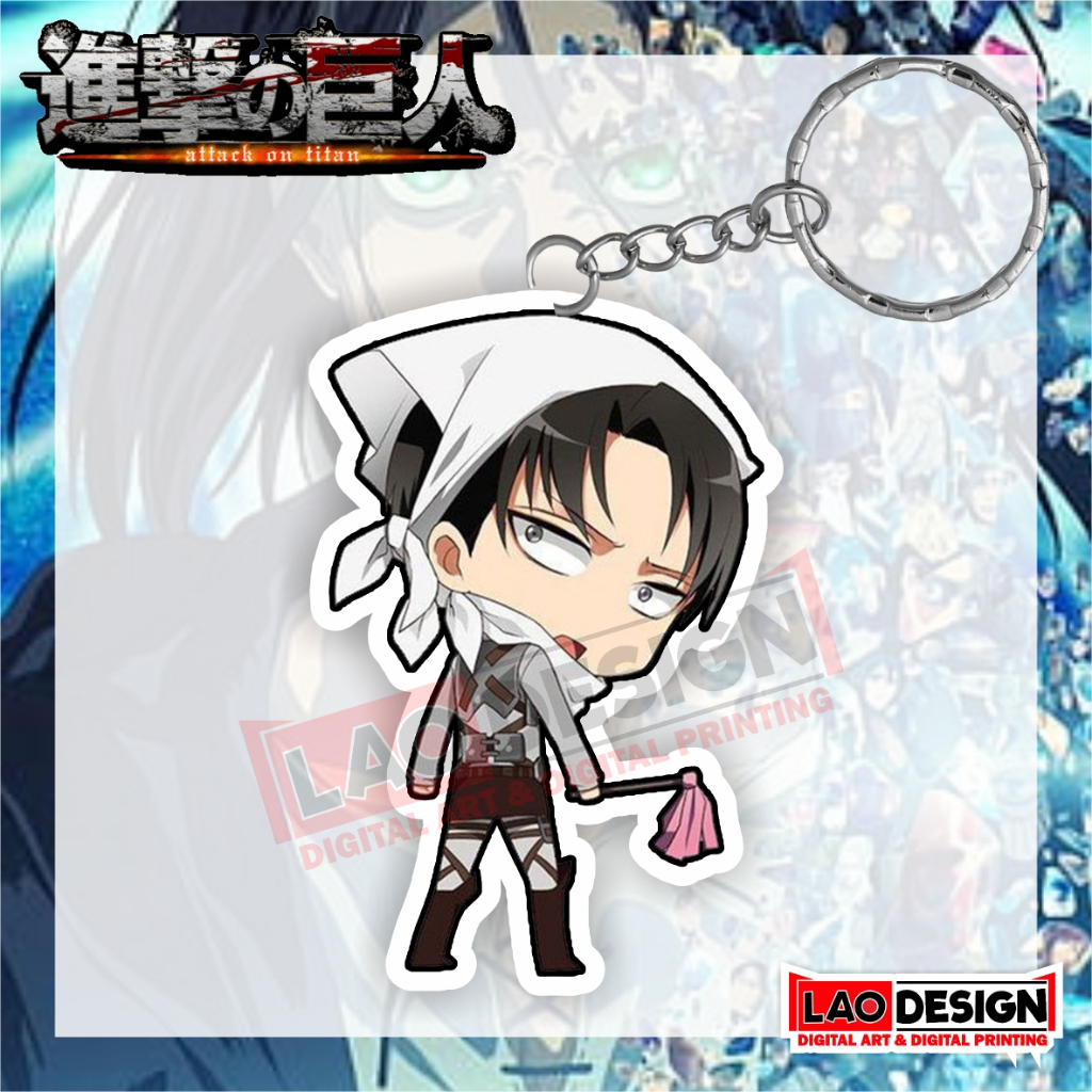 Jual Gantungan Kunci Captain LEVI ACKERMAN Shingeki no Kyojin - Key ...
