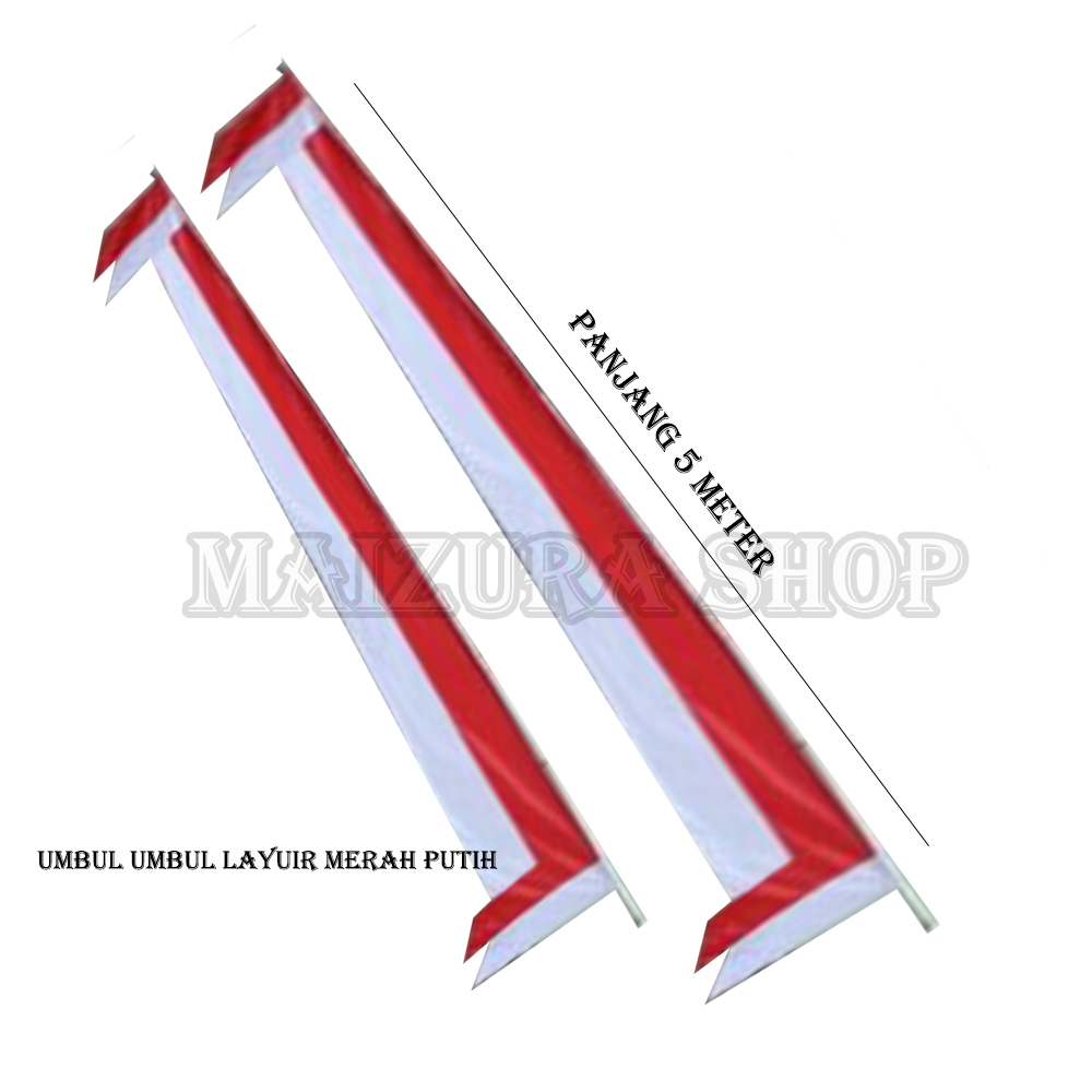 Jual Bendera Indonesia - Umbul Umbul Layur Merah Putih Ukuran 5 Meter & 3 Meter | Shopee Indonesia