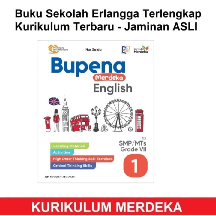 Jual ORI harga satuan buku teks BUPENA kurikulum merdeka untuk SMP/Mts kelas 7 penerbit Erlangga ...