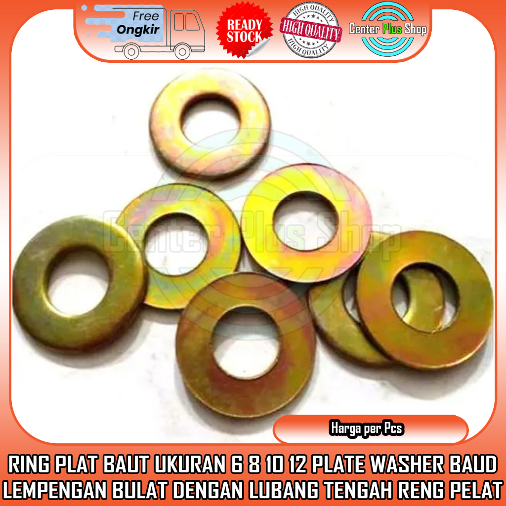 Jual RING PLAT BAUT UKURAN 6 8 10 12 PLATE WASHER LEMPENGAN BULAT ...