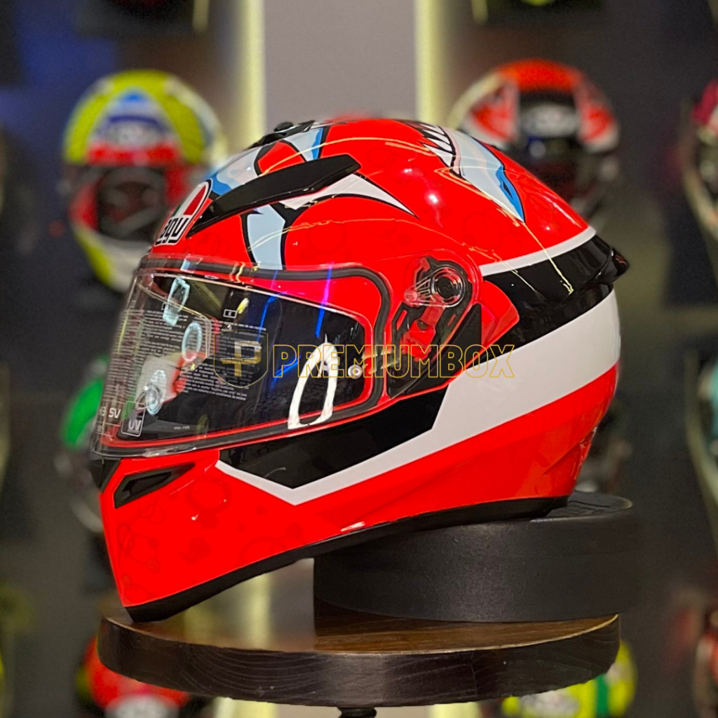 Jual HELM AGV K3 SV MULTI ATTACK / FULL FACE / DOUBLE VISOR | Shopee ...