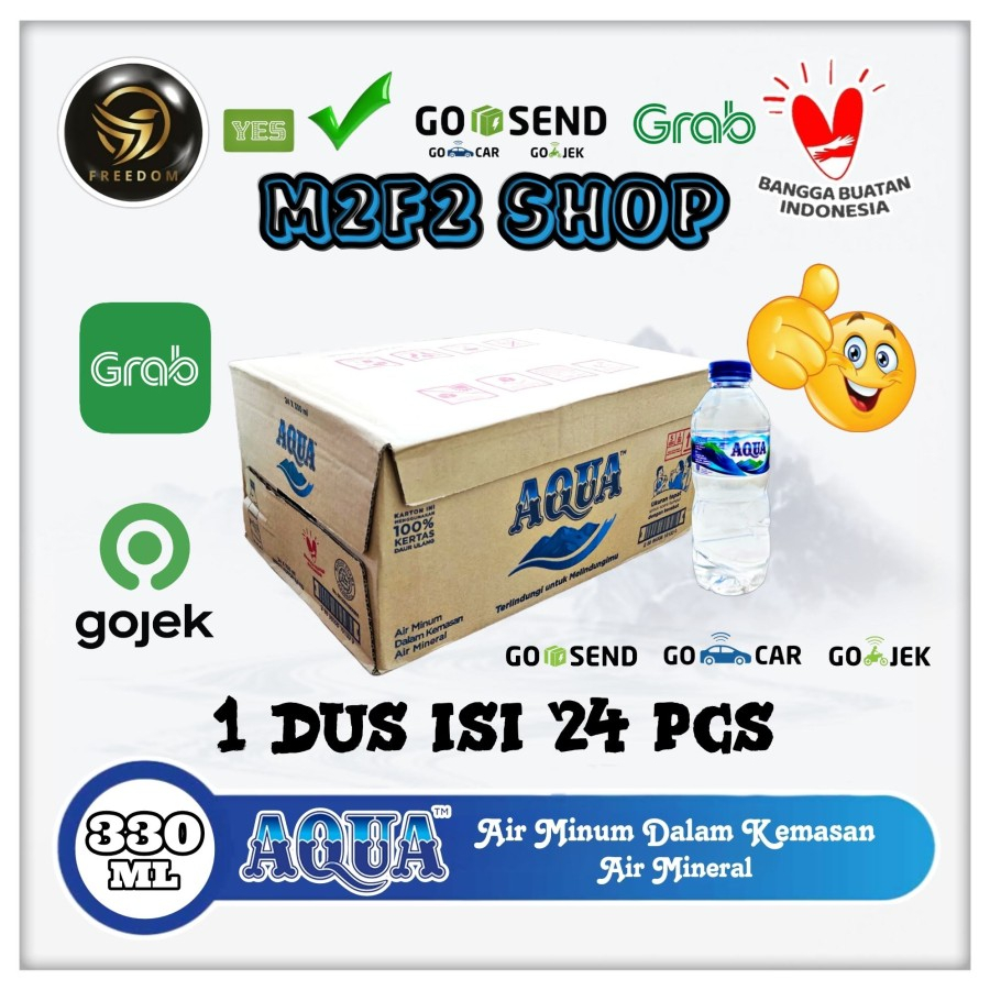 Jual Air Mineral Aqua Botol Mini Pet - 330 ml Kemasan Karton (Khusus ...