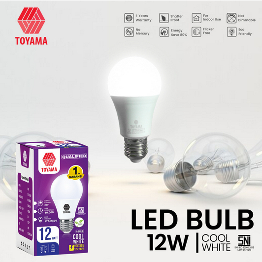 Jual Lampu LED 12W Bohlam white 12 watt Bulb 12watt PUTIH ORIGINAL ...