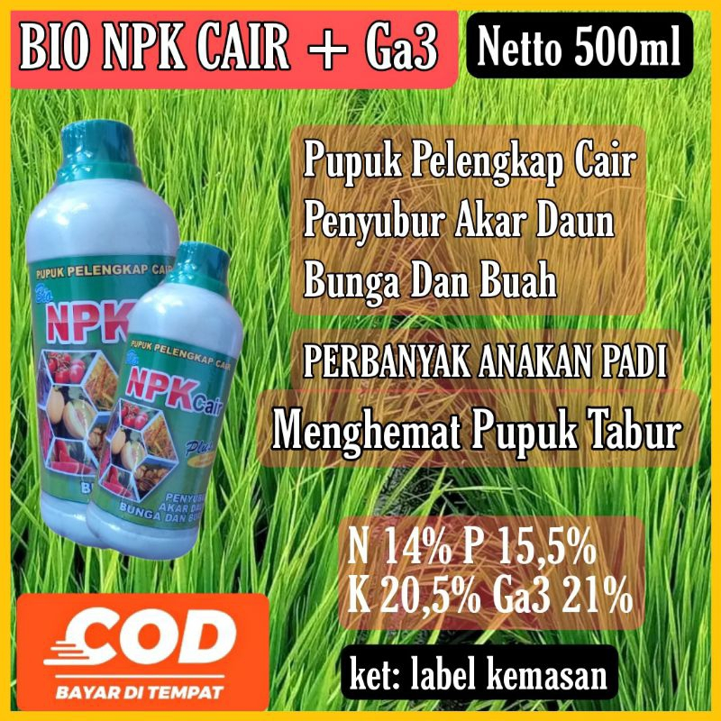 Jual Pupuk Cair BIO NPK Plus Ga3 500ml | Shopee Indonesia