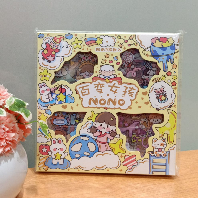 Jual Sticker 2D Dekoratif Karakter NONO & MOMO Kartun Korea Waterproof ...