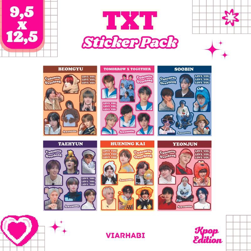 Jual [READY STOCK] STIKER SET ALL MEMBER YEONJUN SOOBIN TAEHYUN BEOMGYU HUENINGKAI EDITION ...