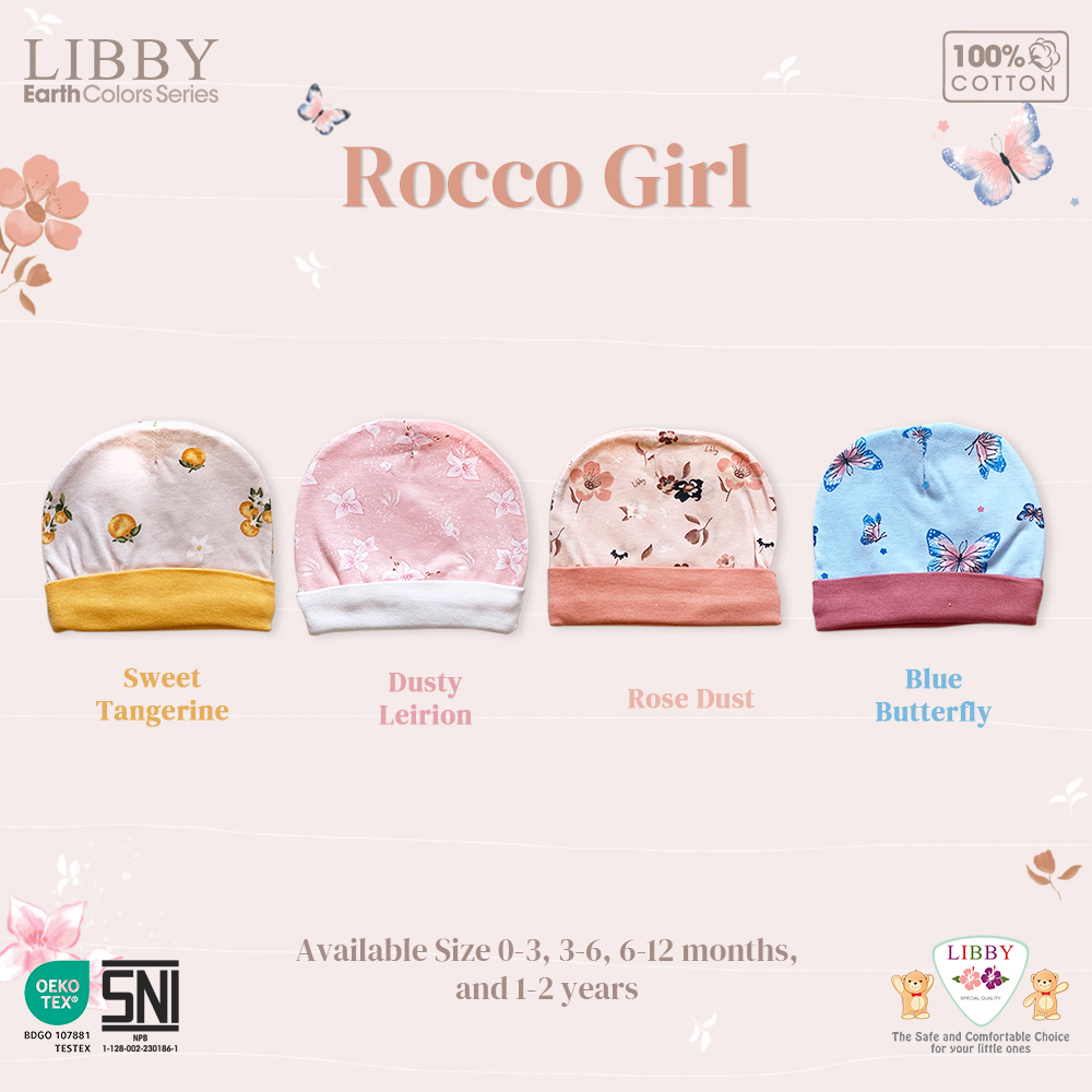 Jual LIBBY Earth Topi Bulat Motif Rocco Girl (1 pcs) | Shopee Indonesia