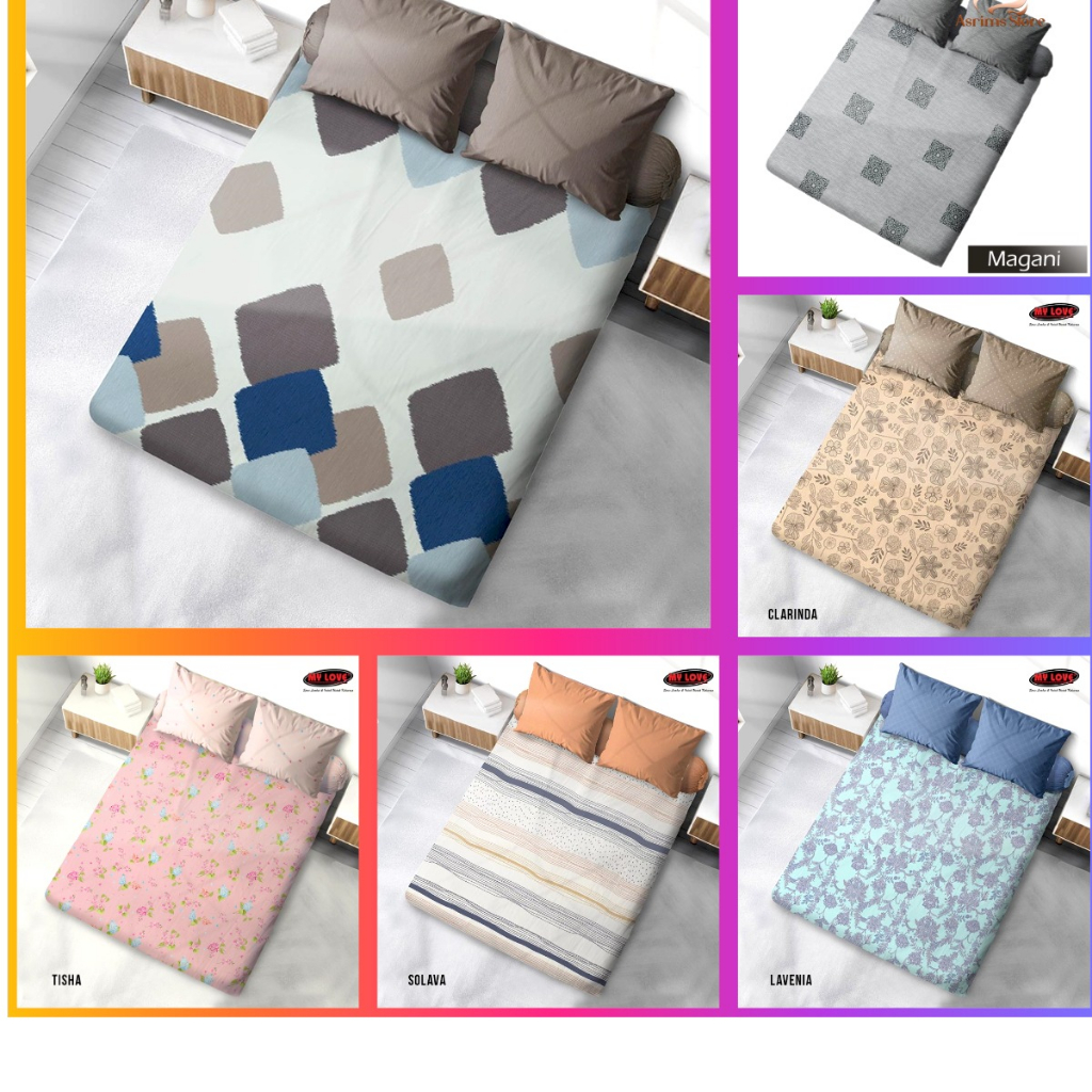 Jual Seprai Seprei My Love 160 x 200 / Seprai Queen 160 My Love New ...