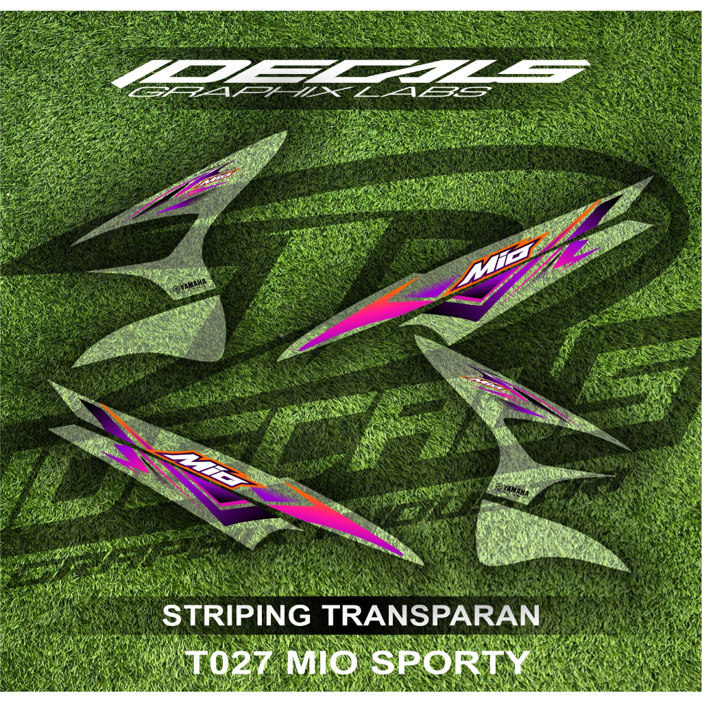 Jual T0027 sticker striping transparan motor mio sporty tema simple ...
