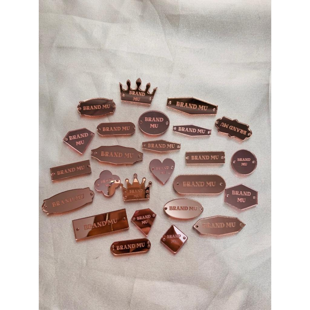 Jual label akrilik Rose Gold | label akrilik hijab | label akrilik ...