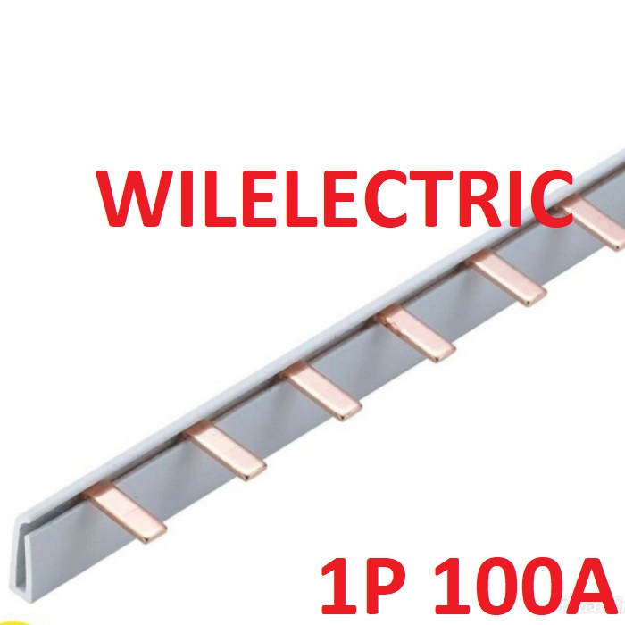 Jual Busbar sisir rel jumper tembaga MCB 1P 1 phase 100A 100 Amper 1m ...