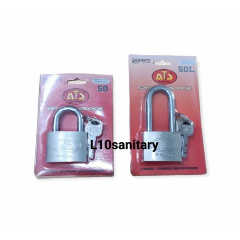 Jual Gembok ATS Besi Nekel 50mm / Gembok Kunci ATS Iron Padlock 50mm ...