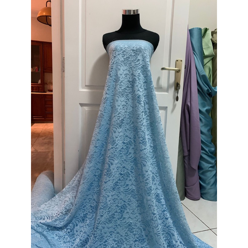 Jual Kain Brokat Renda Lace Katun Cordneli Cordnelly Motif Bunga Warna ...