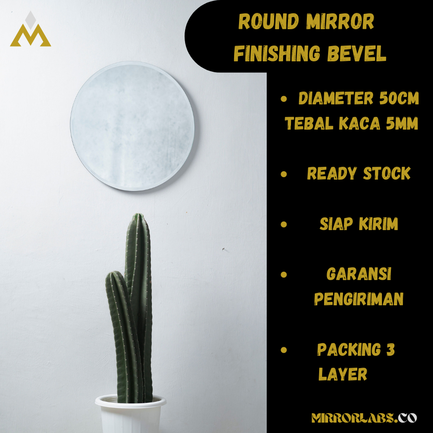 Jual Round Mirror Aesthetic | KACA DINDING BULAT | Shopee Indonesia