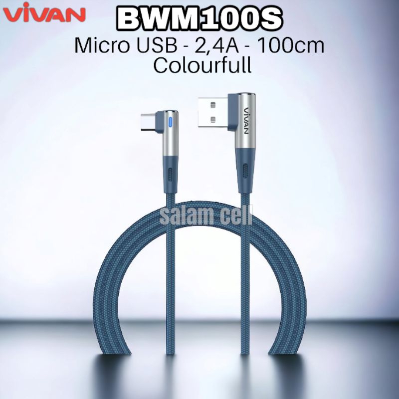 Jual Kabel Data Fast Charging Micro USB VIVAN BWM100S Gaming Siku 2.4A ...