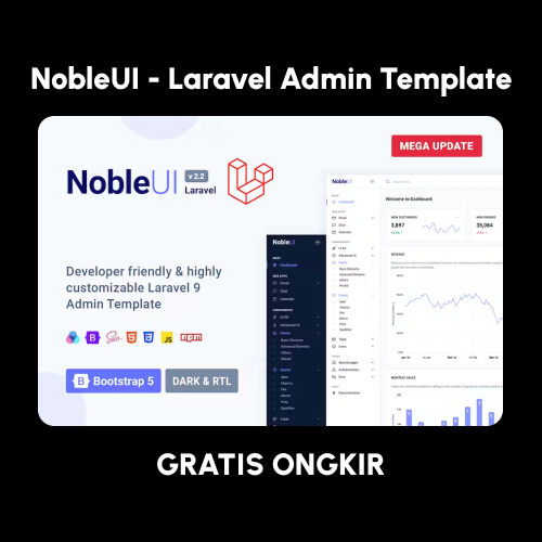 Jual NobleUI - Laravel Admin Template Original | Shopee Indonesia