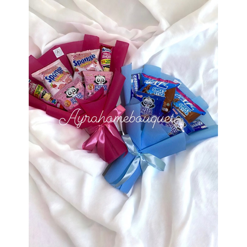 Jual [PINK & BIRU] Bucket Buket Snack Jajanan Kado Wisuda Hadiah Sempro ...