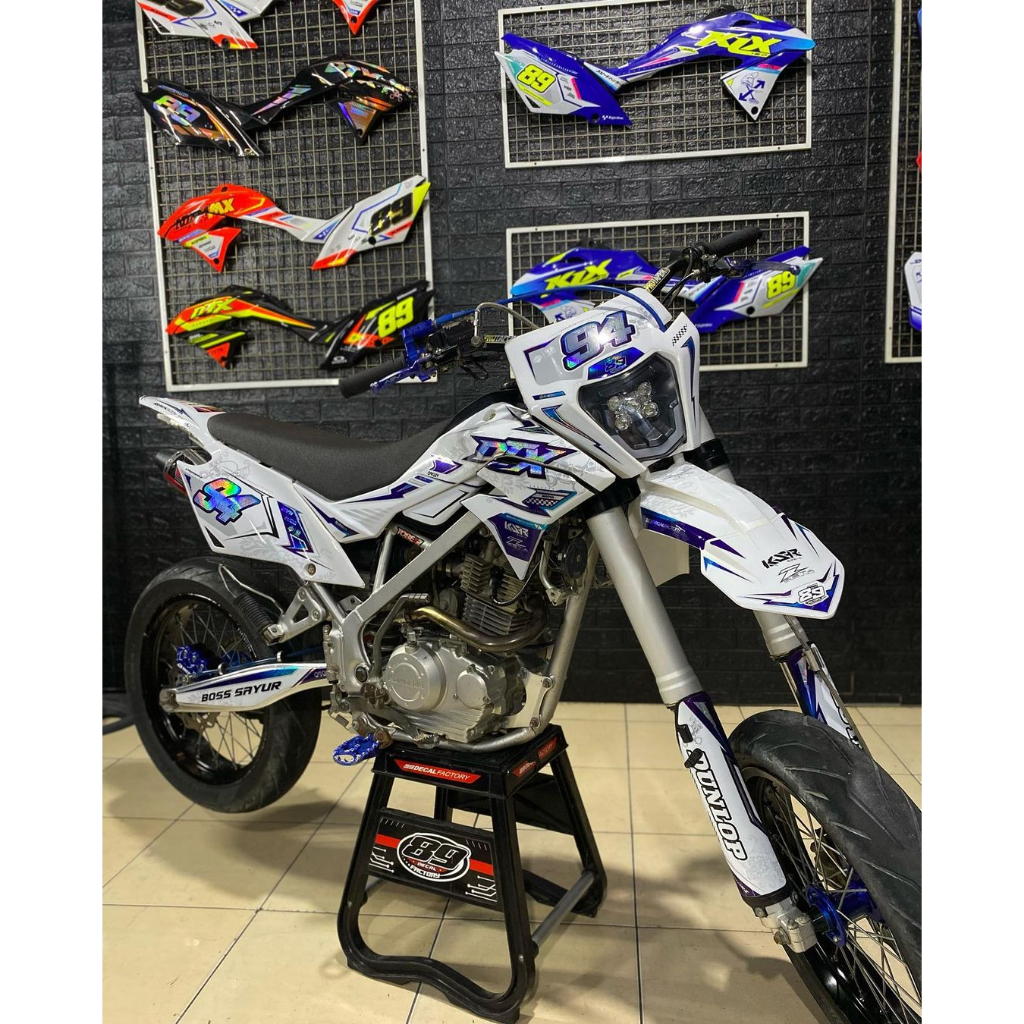Jual STIKER DECAL KAWASAKI DTRACKER SUPERMOTO HITAM DECAL DTX FULL BODY ...