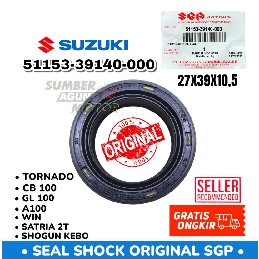 Jual SEAL SIL SHOCK SHOCKBREAKER AS DEPAN 27x39x10,5 WIN SHOGUN KEBO SATRIA 2T A100 GL100 CB100 ...