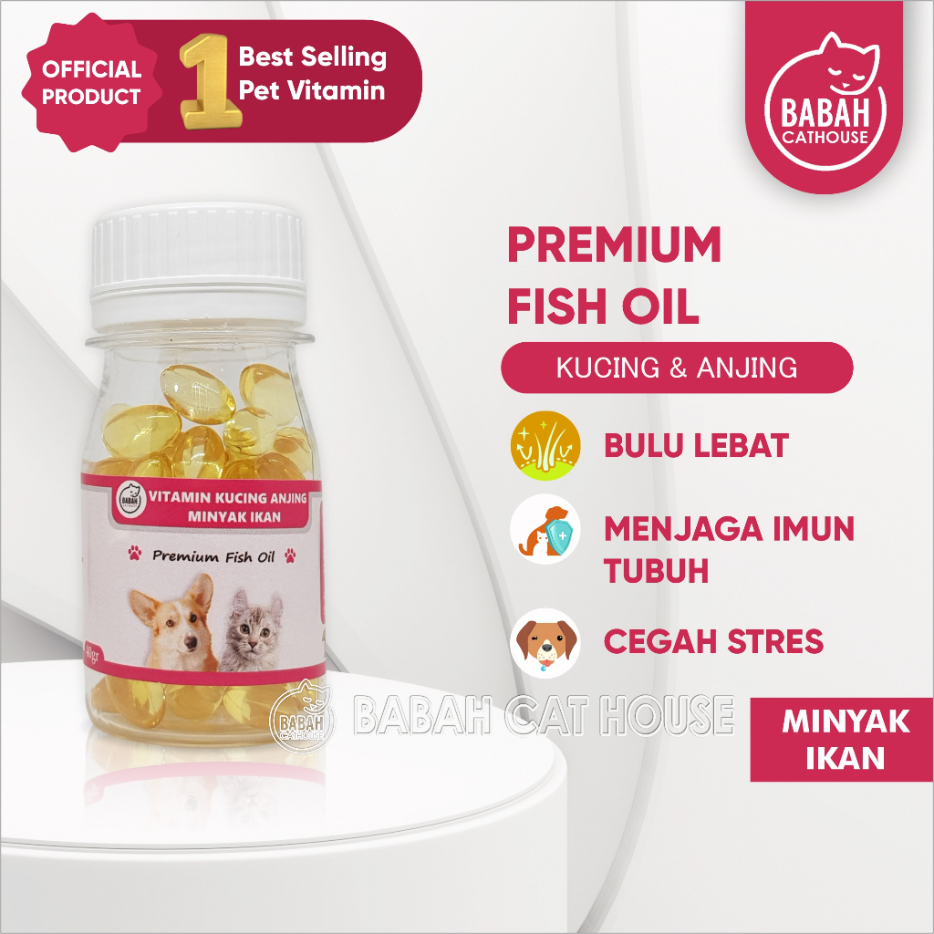 Jual MINYAK IKAN Kucing Anjing Vitamin Untuk Pelebat Bulu Fish Oil Anti ...