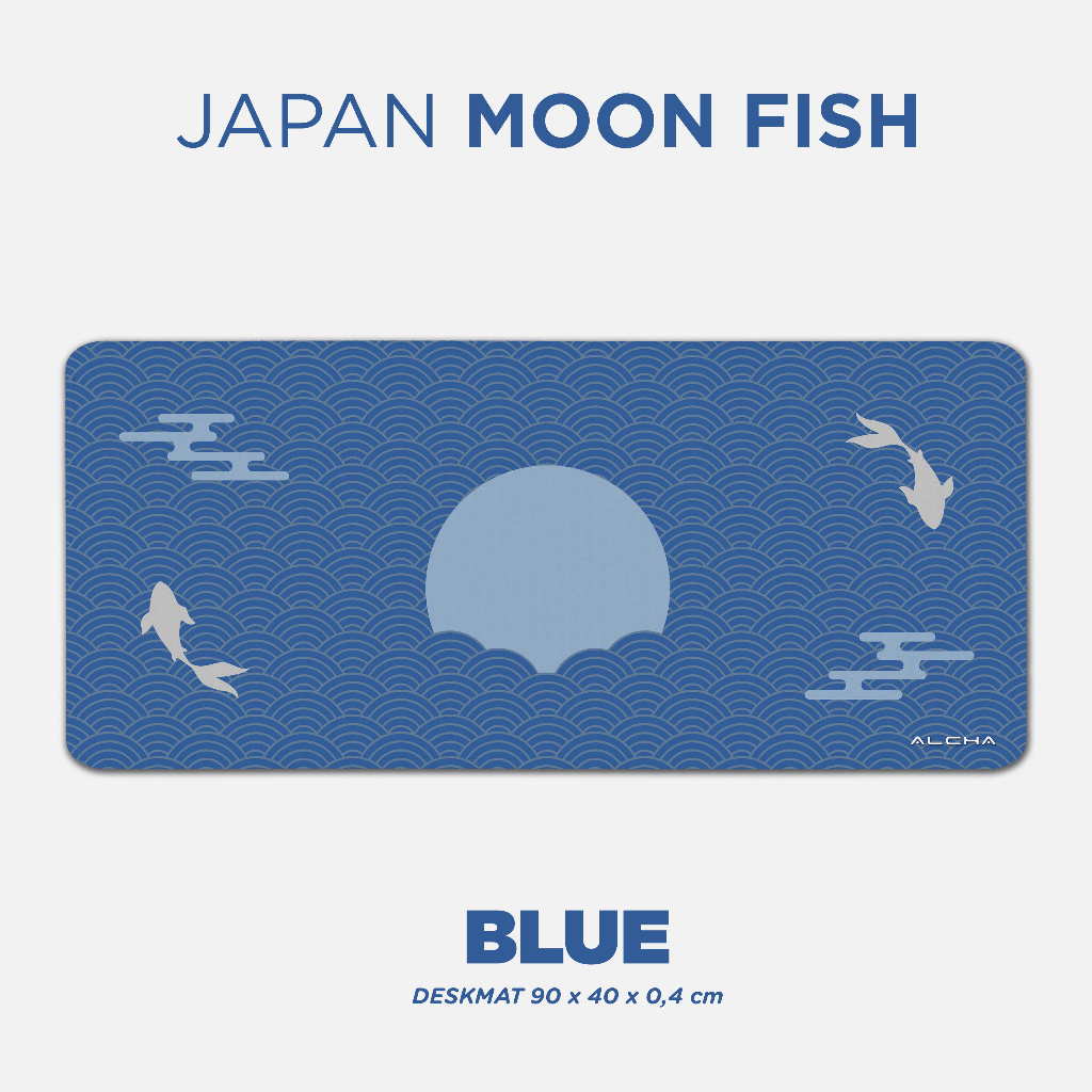 Jual ALCHA DESKMAT JAPAN MOON FISH MOUSEPAD MOUSE PAD DESK MAT 90 X 40 ...