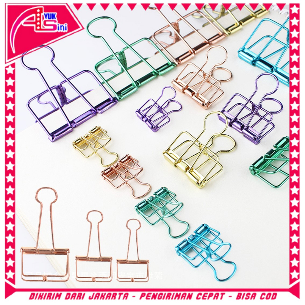 Jual AS Paper Clip Besi Warna-Warni Klip Penjepit Buku Bahan Metal ...