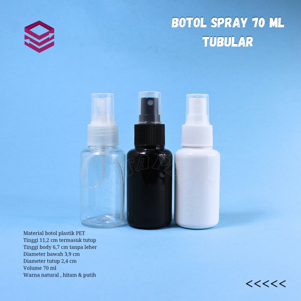 Jual BOTOL SPRAY 70 ML TUBULAR / BOTOL PLASTIK 70ML | Shopee Indonesia