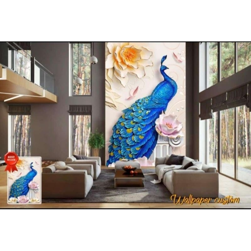Jual Wallpaper Dinding Custom Burung Merak Cendrawasih | Shopee Indonesia
