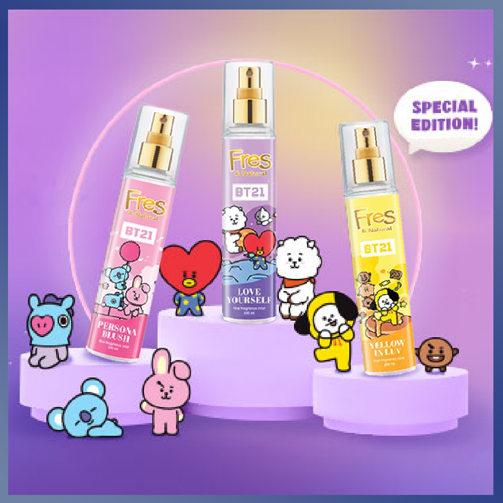 Jual Fres & Natural BT21 Collection 100ml BPOM Fress Parfume Minyak ...