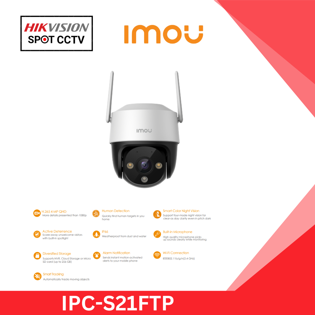 Jual IMOU - CCTV OUTDOOR 2MP COLORVU / IPC-S21FTP | Shopee Indonesia
