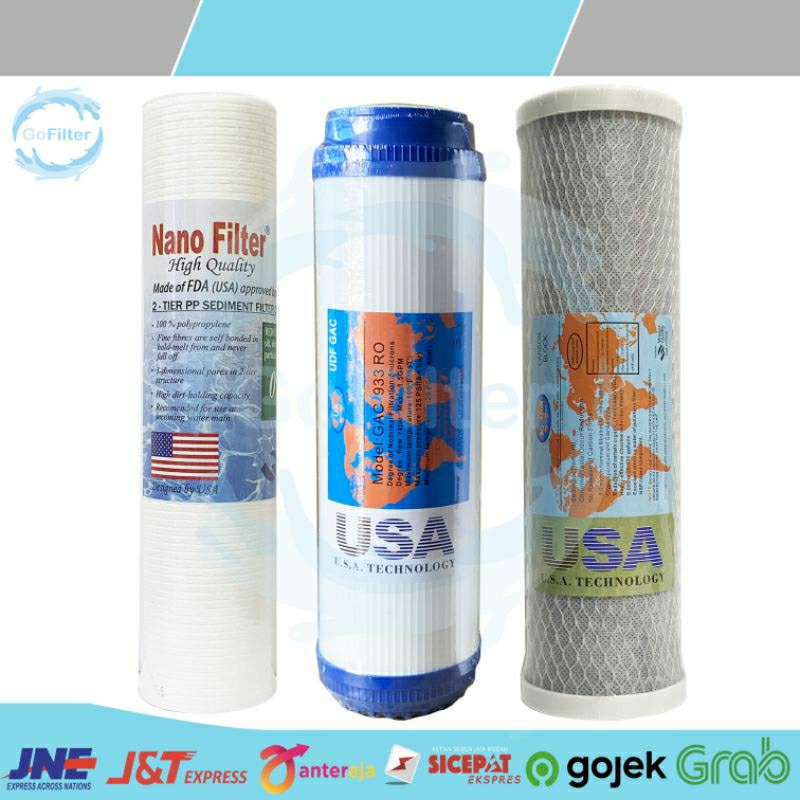 Jual PAKET REFILL FILTER AIR 3 TAHAP AIR SUMUR PAM 10 INCH / SEDIMEN ...